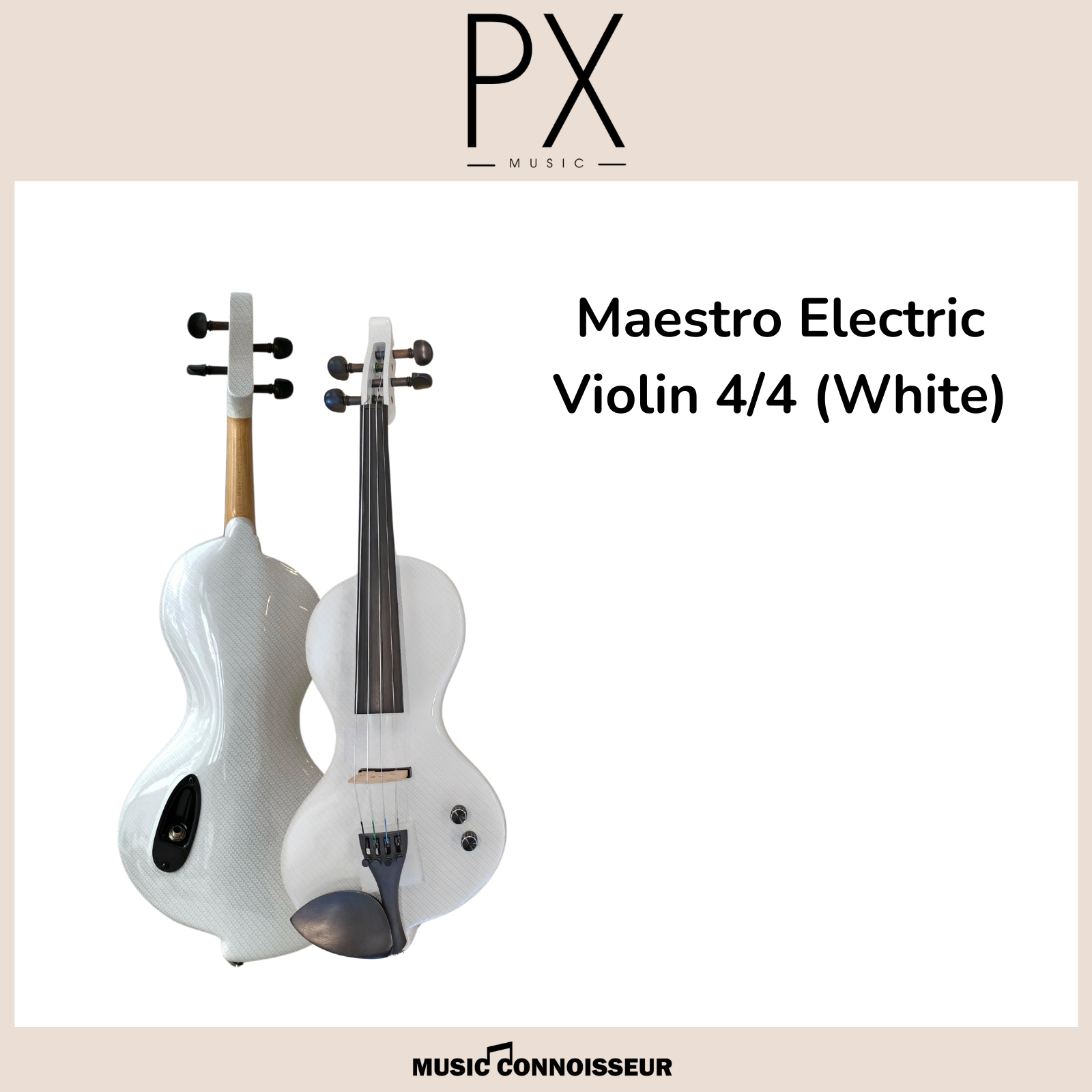 PX Maestro 4/4 Electric Violin (White) – PX Music